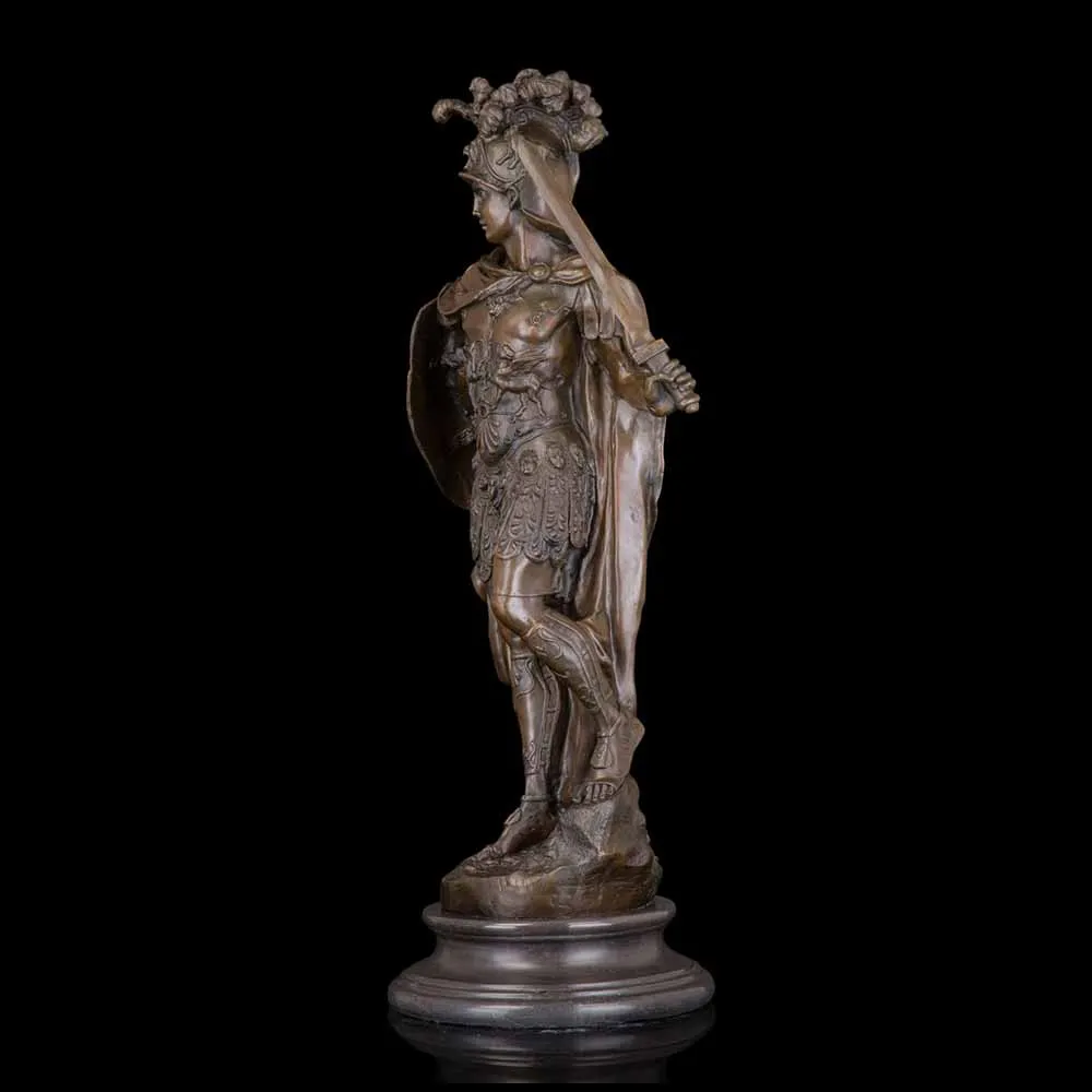 ATLIE Bronzes Large Sculpture Soldier Medieval Knight Armor Bronze ...