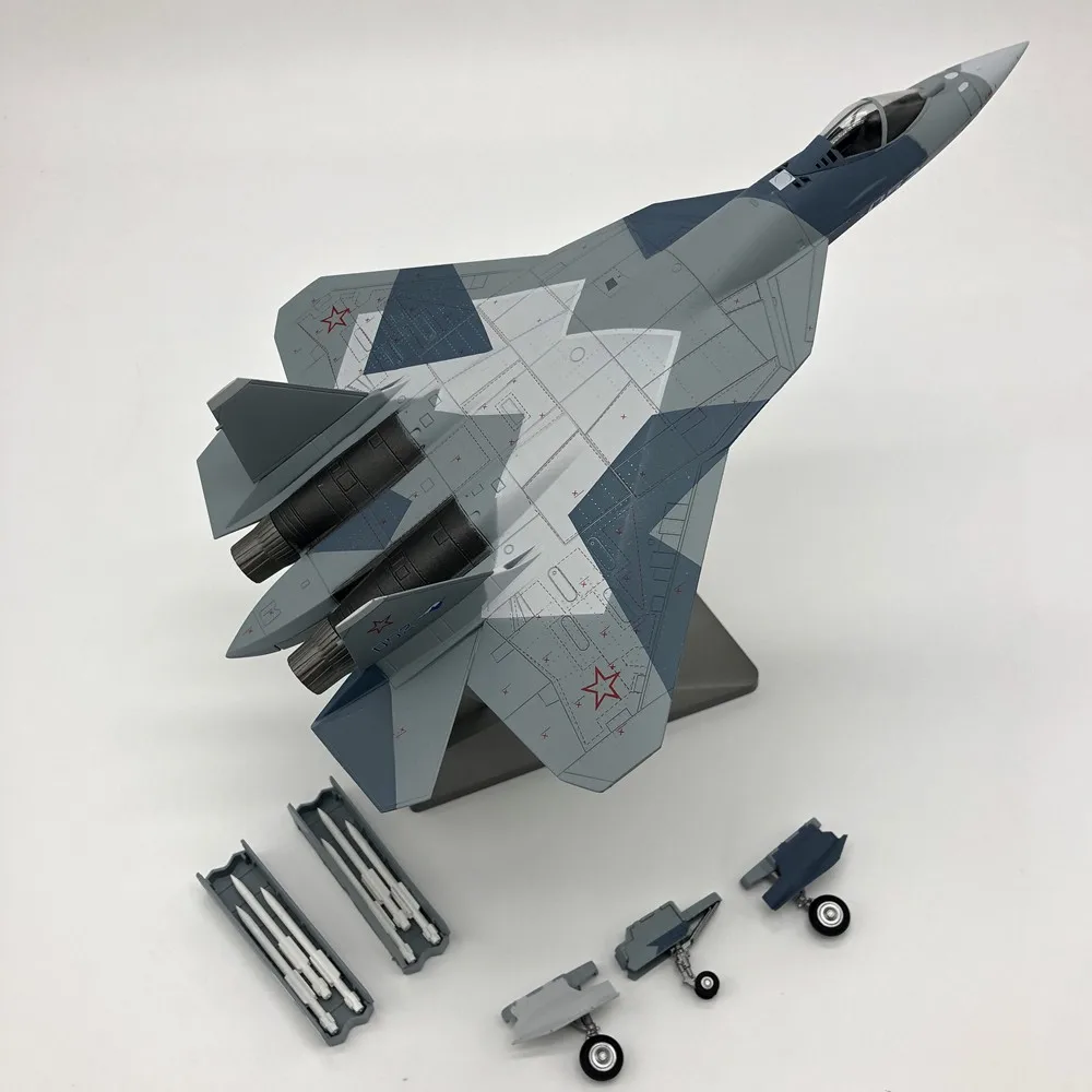 1: 72 Масштаб Модель Su57 T50 сплав Материал самолет Джет военная ...