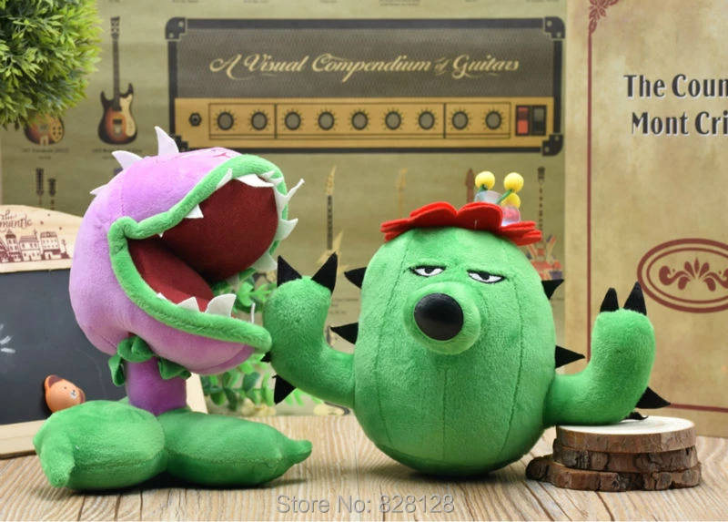 Plants vs Zombies Plush Toys 16CM Cute cactus/chomper PVZ Soft Plush Stuffed Doll High Quality ...