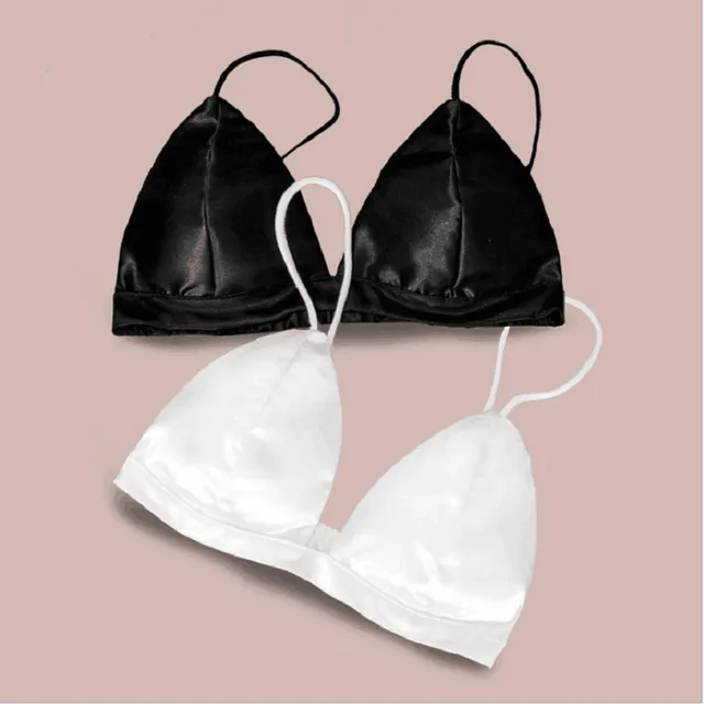 2017soft Smooth White Silk Bralette Comfortable Wireless Women Bra
