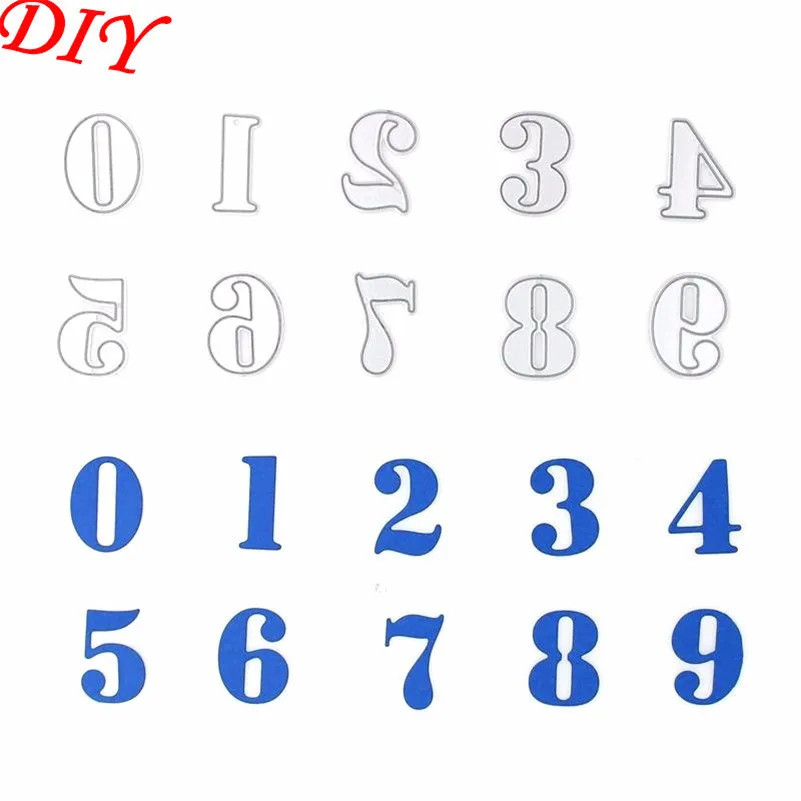 Big size Number numeral Metal decorative paper Cutting Dies template ...