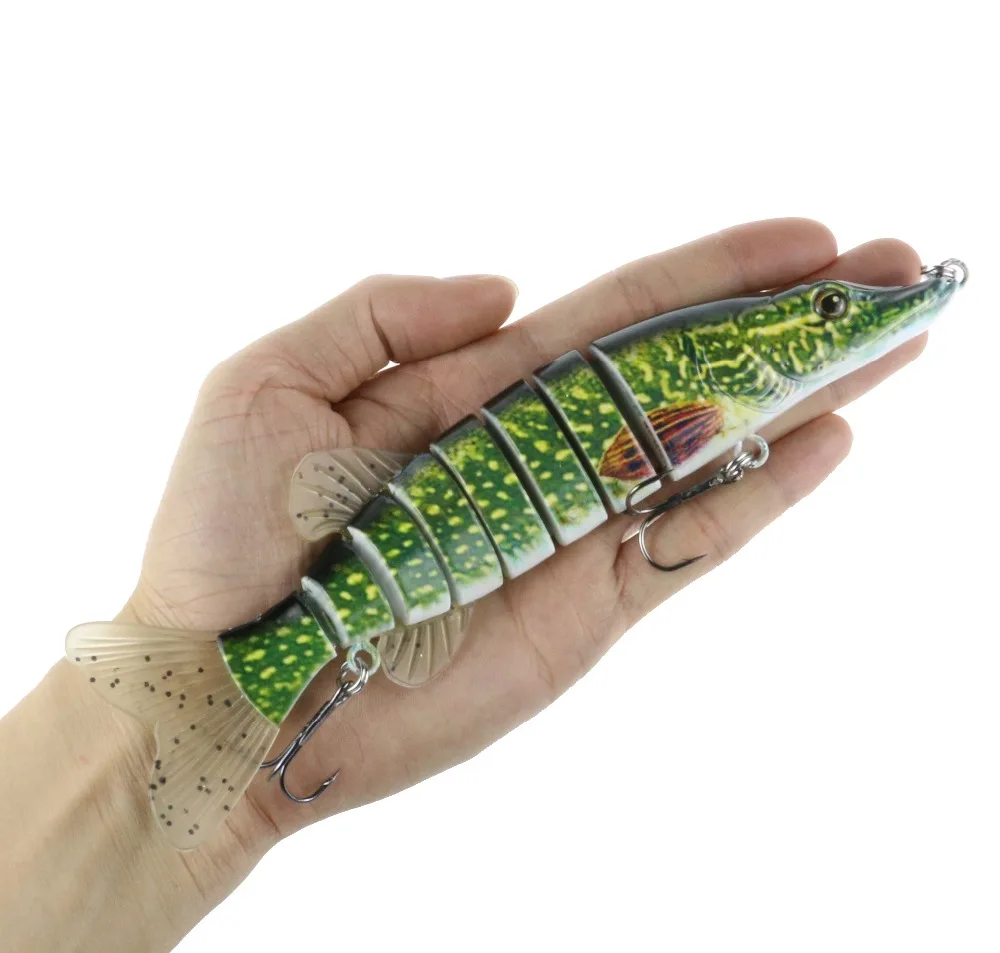 Big Size Soft Tail Swimbait Lifelike Multi Jointed Fishing Lure 20.5cm ...