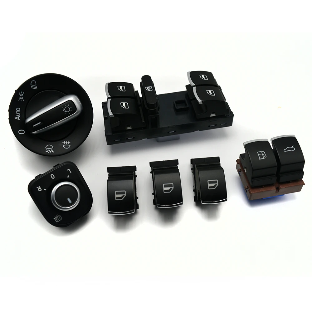 7PCS Window Headlight Mirror tailgate & fuel flap Switch Button For ...