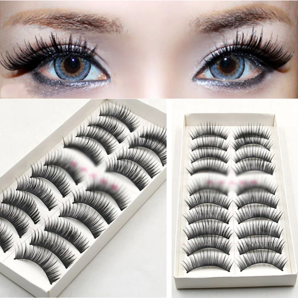 Aliexpress.com : Buy New 10 pair Thick False Eyelashes Handmade Black ...