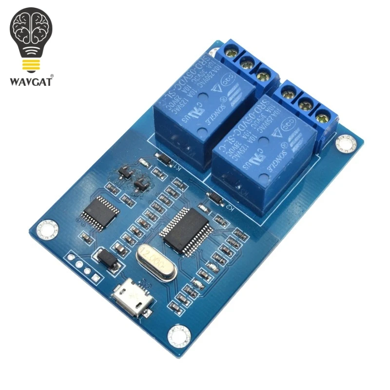 MICRO USB Relay Module 5v 2 Channel Relay Module, Relay control panel ...