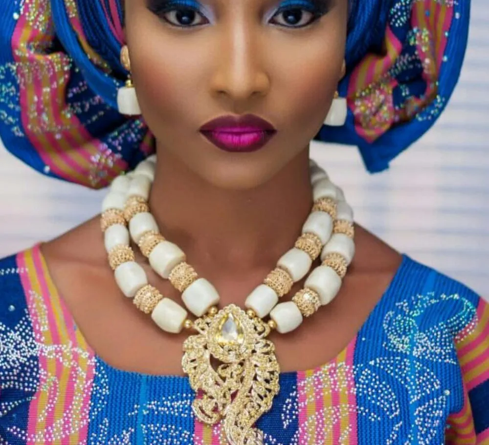 Aliexpress.com : Buy Gorgeous White Coral Beaded African Jewelry ...