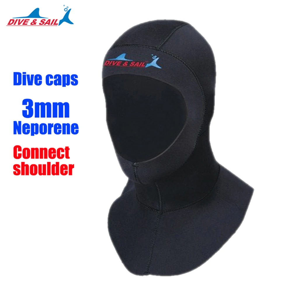 Diving-Cap-With-Shoulder-3mm-Neoprene-Scuba-Snorkeling-Equipment-Hat ...