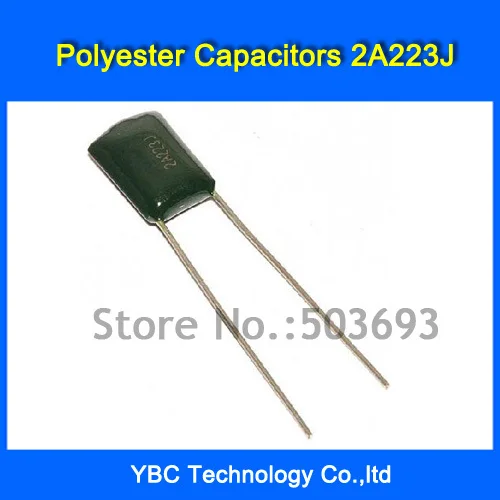 Free Shipping 500pcs/lot Polyester Film Capacitor 2A223J 100V 22NF 0 ...