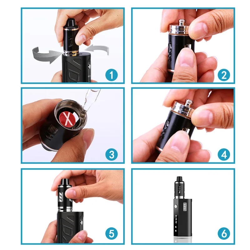 New 80W E Cigarettes For Liquid Box Mod Kit Vapor Smoke Shisha Pen ...