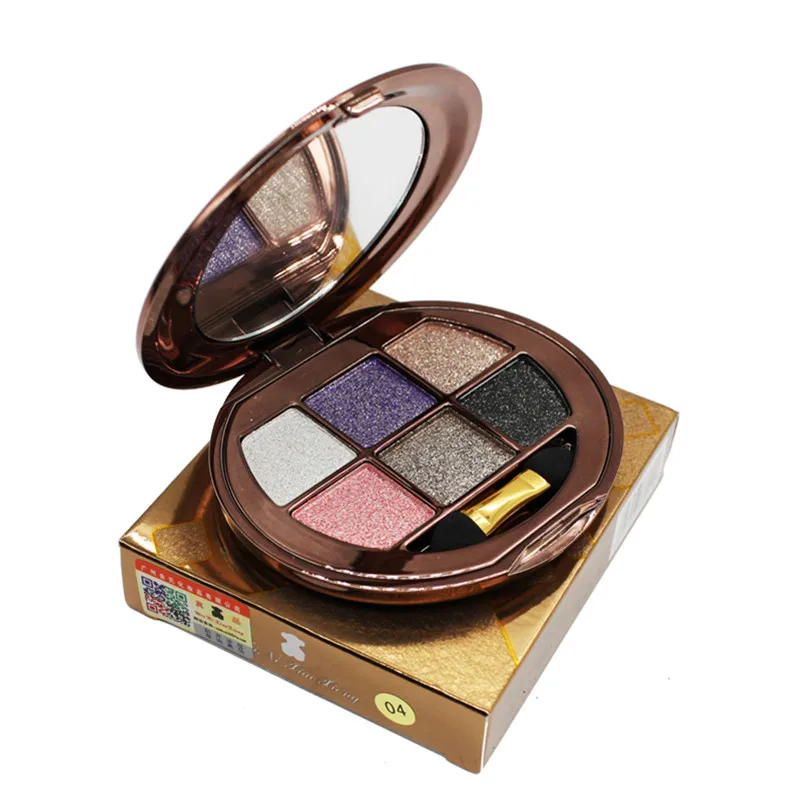 1pc Professional Eye Makeup 6 Colors Eyeshadow Palette Gold Smoky ...