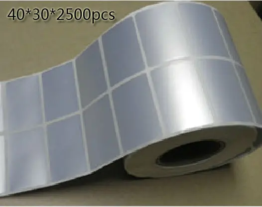 New Aibier Sticker Matte Silver Label Paper 40*30mm*2500pcs/1roll ...
