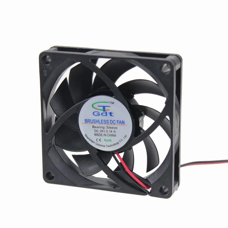 20pcs/lot GDT 24V 2pin 70mm 7015S Axial Fan 70mmX70mm x 15mm high speed ...
