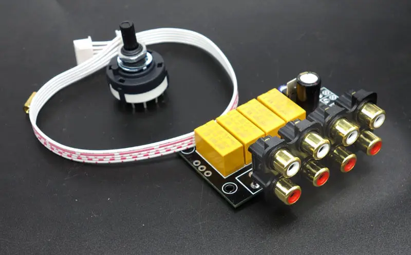 Audio Switching Board 4 Select 1 Audio Input Signal Selector Relay Board Diy Kit In Frequency