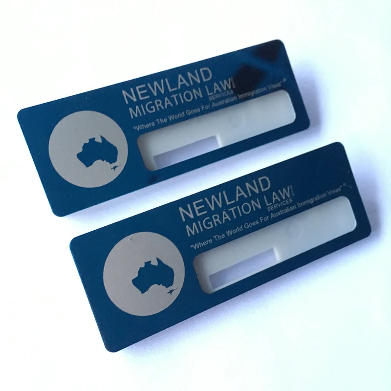 20pcs custom stainless steel name tag holer with laser print changeable ...