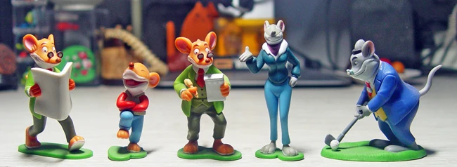 mini Geronimo Stilton m ouse reporters doll model decoration Toys ...