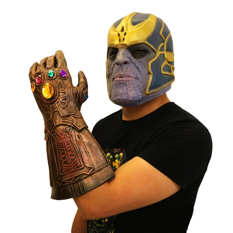Thanos Super Infinitely Gauntlet Mask Toys Thor 3 Cosplay Prop Costume ...