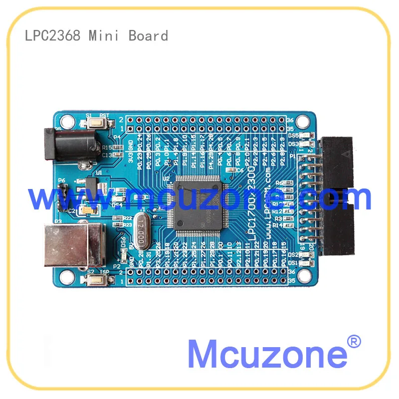 LPC2368 miniboard 60 백만헤르쯔 Cortex M3, USB EMAC UART I2C SPI ADC DAC ...
