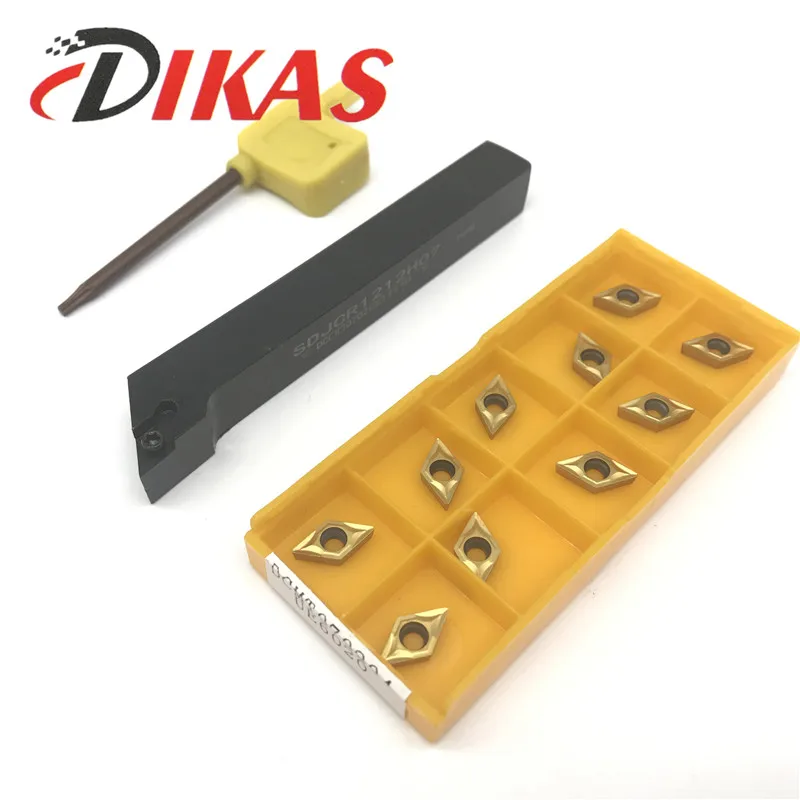 Dikas 1PCS SDJCR1212H07 Lathe tool holder and 10PCS DCMT070204 UE6020 ...