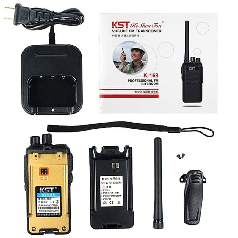 Walkie talkie KST K 168, Radio portátil, UHF, 400 470MHz, 8W, 16 ...
