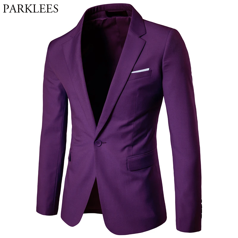 Casual Purple Mens Blazer | Fashion Men Purple Blazer | Purple Black ...