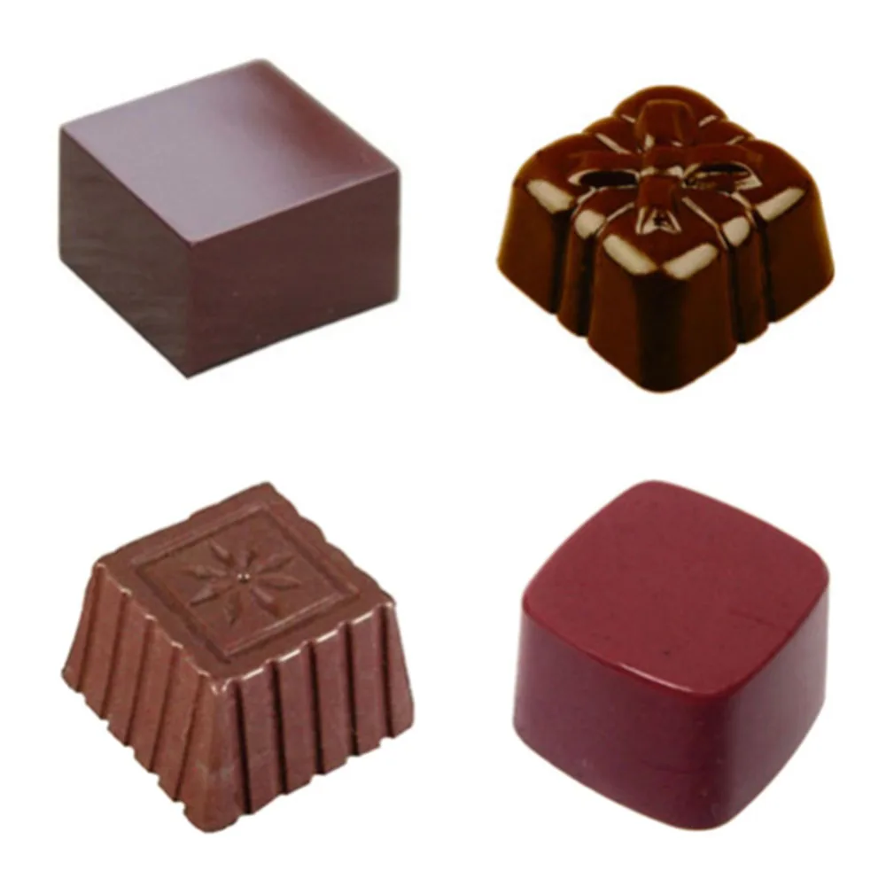 3D Cube Shape Polycarbonate Chocolate Mold Injection Pc Sweet Candy ...