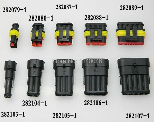 10 개 282080 1 SUPERSEAL 1.5 2 도로 방수 커넥터 쉘 282104 1 (전체 세트 분배 터미널)|shell ...