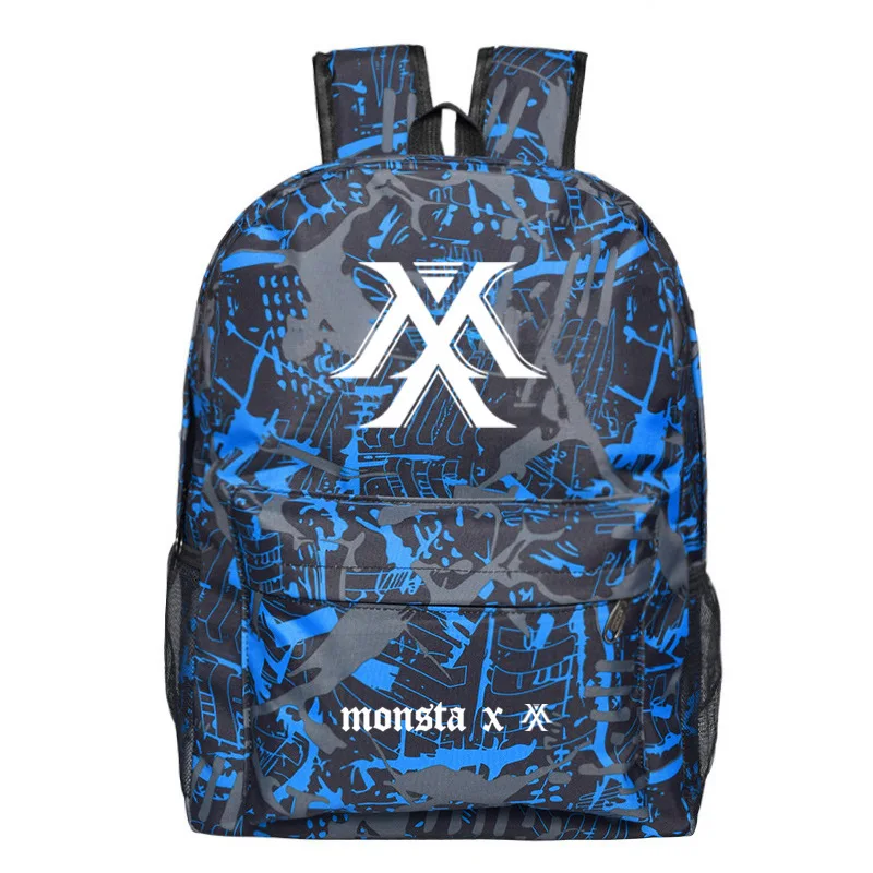 Monsta X backpacks with the same paragraph backpack Korean casual ...