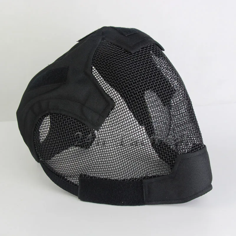 Military Tactical Full Face Metal Steel Wire Mesh Combat Mask Cover ...