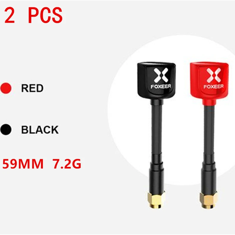 2pcs 59mm Foxeer Lollipop 5.8g 2.3dbi Tx Rx Rhcp Fpv Antenna Rp-sma For ...