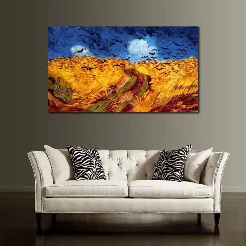 Wheatfield with Crows by Vincent Van Gogh Reproduction oil painting ...