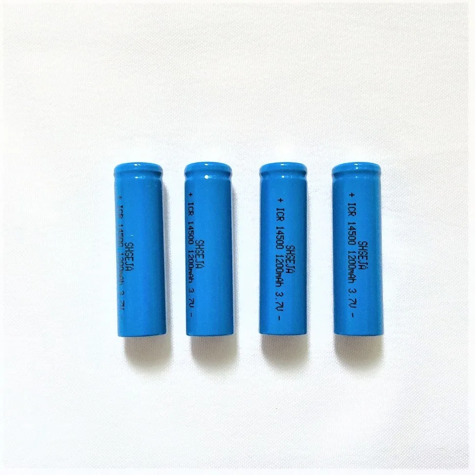 4 sztuk SHSEJA 14500 bateria 3.7 V 1200 mAh akumulator litowo jonowy ...