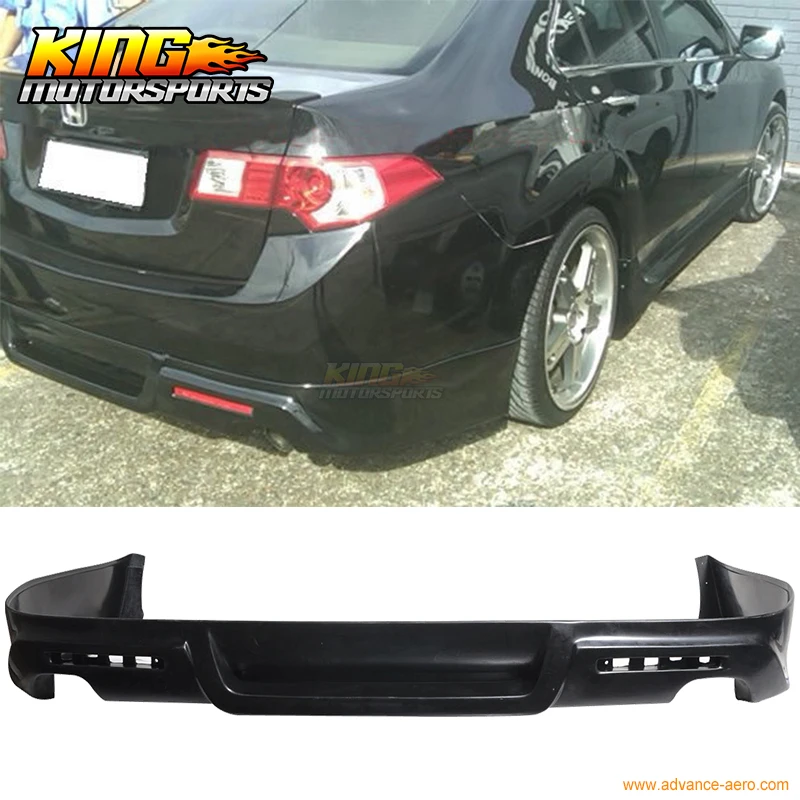 For 09 14 Acura TSX Sedan JDM Rear Bumper Lip Spoiler PU Poly Urethane ...