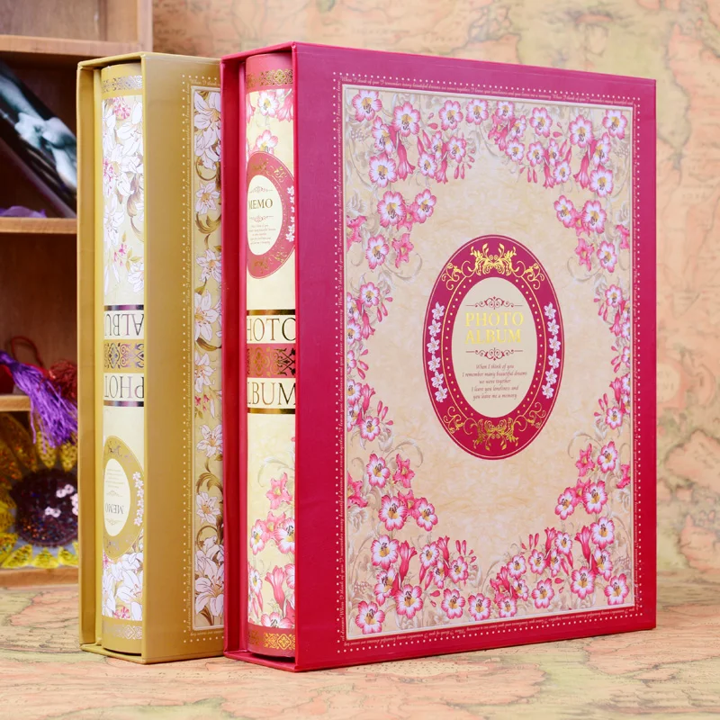 Retro Cover Interleaf Type Photo Album 4D 6 Inch 200 Boxes Photo Album ...