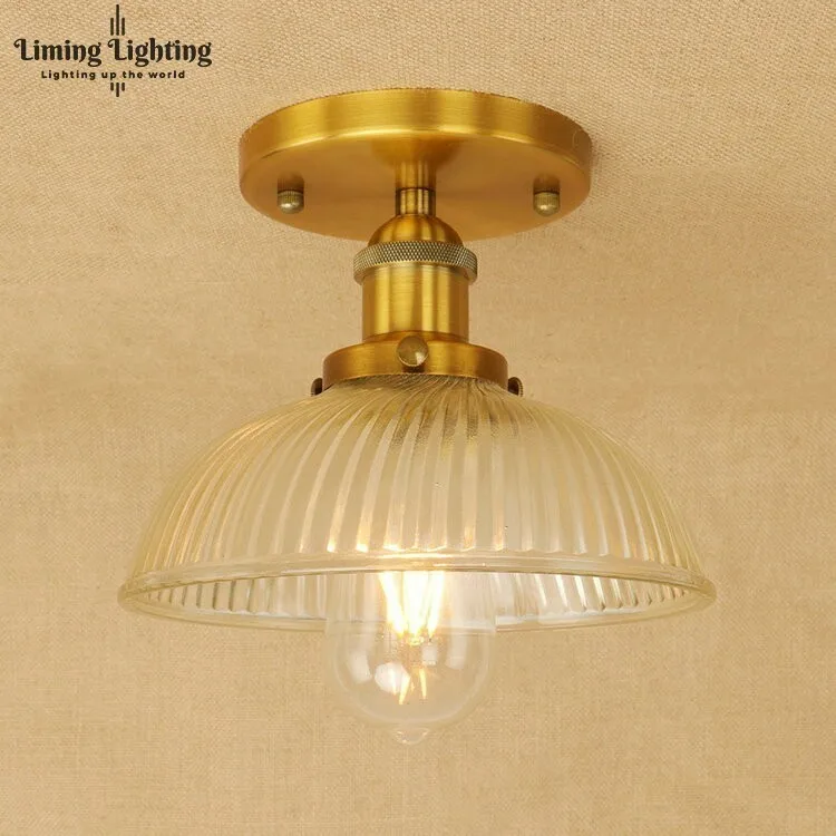 Retro Vintage Industrial Style Edison Glass Ceiling Light