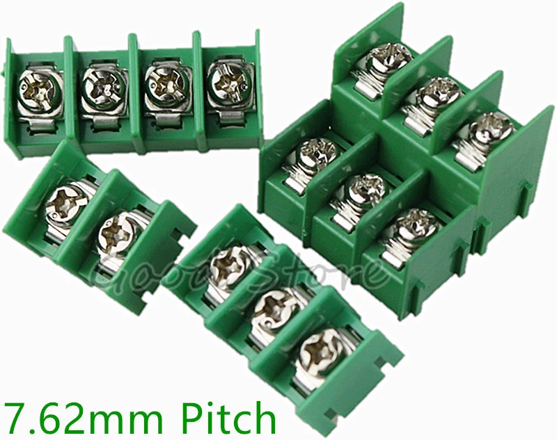 20Pcs KF7.62 1Pin 2Pin 3Pin 4Pin 6Pin 7.62mm Pitch 300V 20A PCB Pluggable Terminal Block Connectors