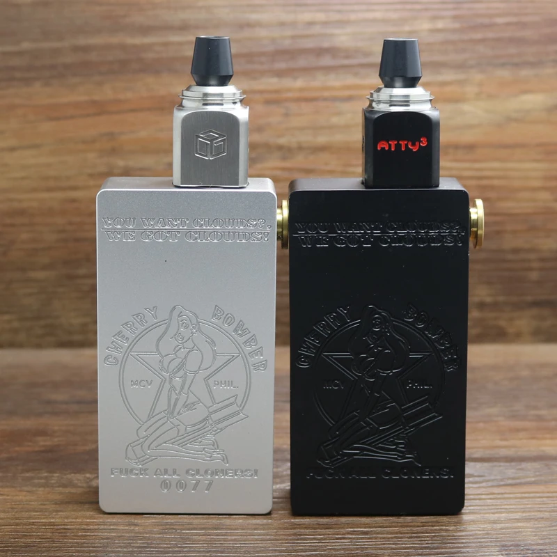 Atty 3 RDA rebuildable atomizer tank+ Cherry bomber box mod vape pen ...