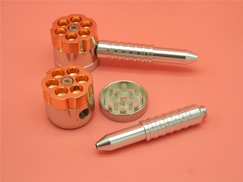 1 PC Hot New Bullet Rotating Pipe for 2 Uses Revolver Pipe Six Shooter ...