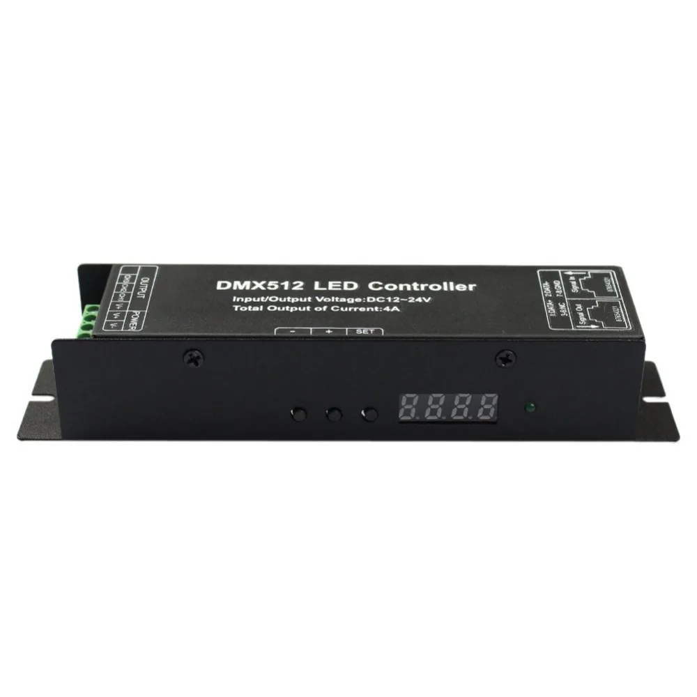 O envio gratuito de led DMX controller, 3 Canais DMX controlador RGB ...