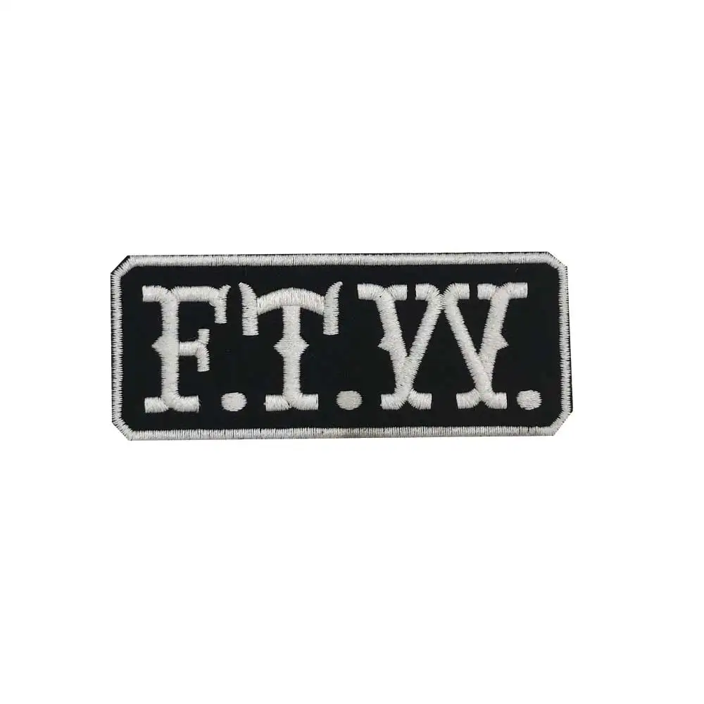 FTW Patch Embroidered Applique Sewing Label punk biker Patches Clothes ...