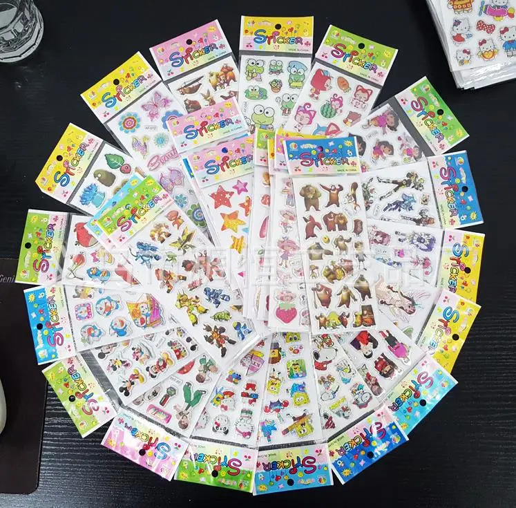 100 sheets/lot Children cartoon stickers,Kindergarten early childhood ...