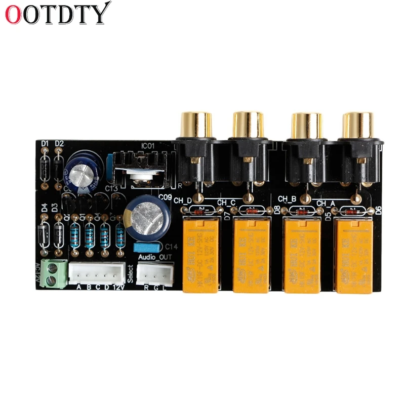 OOTDTY DIY Board Relay Switch Signal Selector for Audio Input Signal ...
