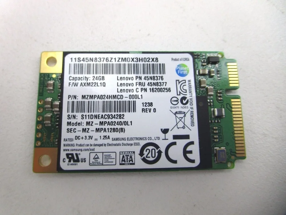 SSD-24GB-Mini-mSATA-MZMPA024HMCD-000L1-45N8376-MZ-MPA0240-0L1-FOR ...