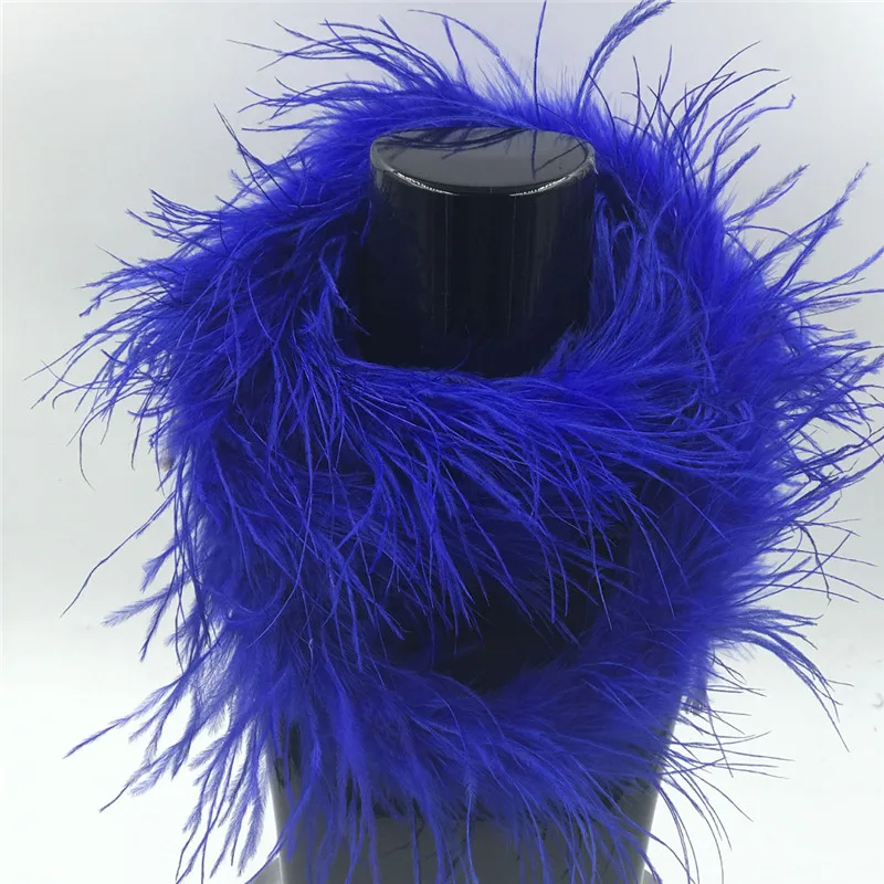 Wholesale Marabou Feathers Boa Scarf 2m Long Feather Boa Blue Color Ostrich Feather Boa Trim For