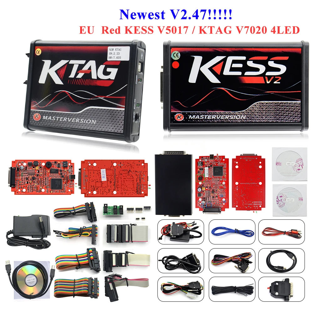 2018 New Ktag K TAG V7.020 KESS V2 V5.017 SW V2.23 v2.47 2.47 Master ECU Chip Tuning Tool K TAG ...