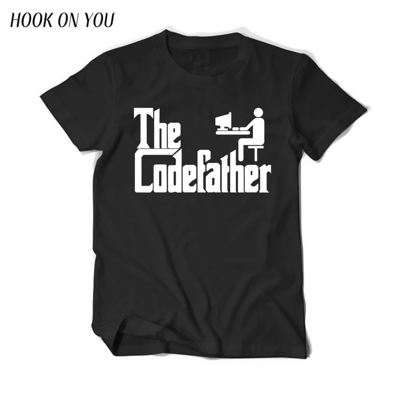 brand the Code father t shirt cotton tops tees men short sleeve The Codefather casual geek ...