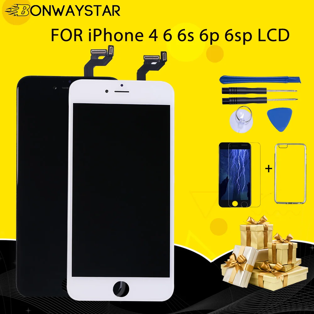 AAA 아이폰 6 6G 6P 6plus 6S 6SP LCD 3D 포스 터치 스크린 디지타이저 어셈블리 디스플레이, 터치 스크린 3 개 선물 포함|휴대폰 LCD ...