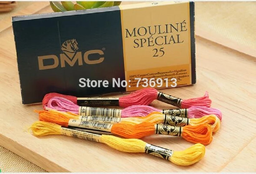 100% Pure Cotton Dmc Floss Cross Stitch Floss Thread Yarn 8.7yard/pcs ...