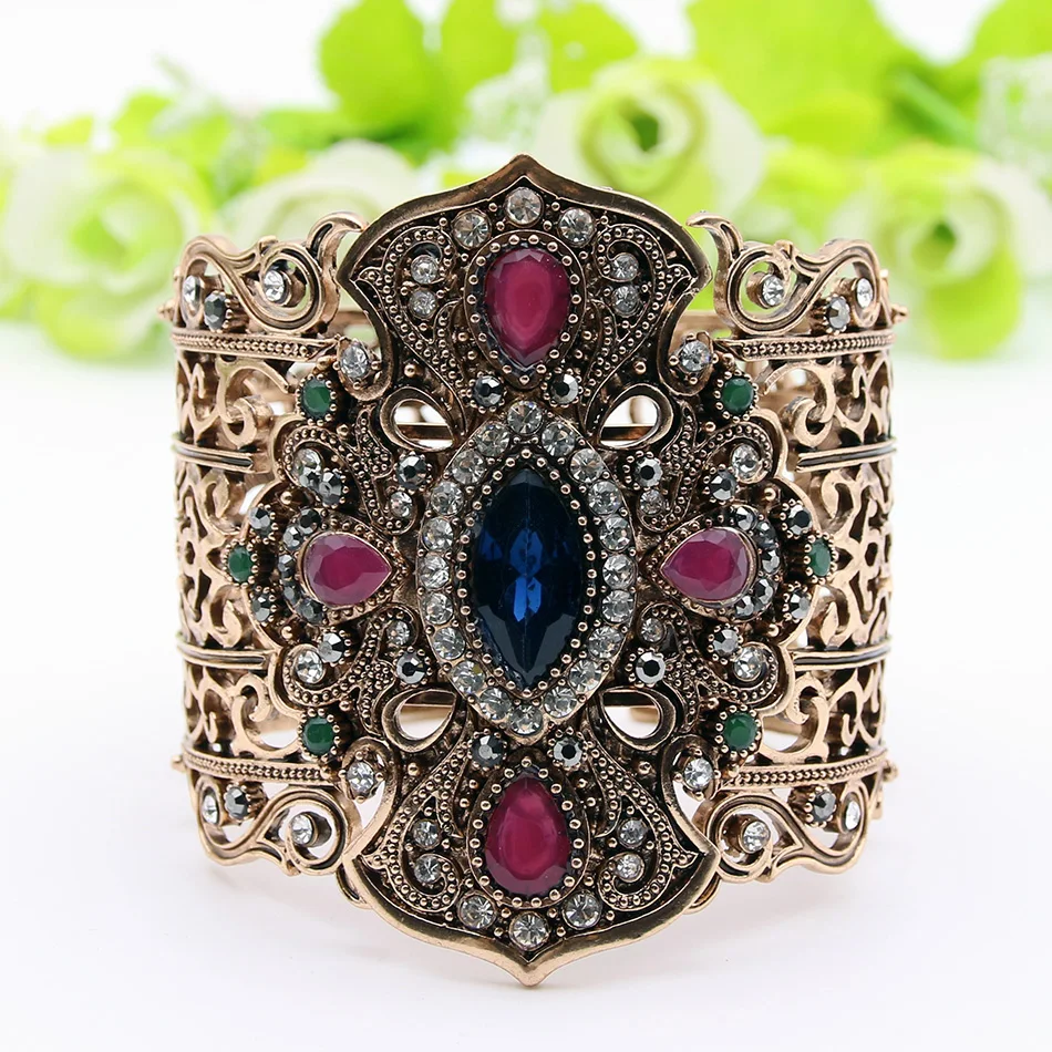 Aliexpress.com : Buy Ethnic Turkish Women Broadside Bangles Bracelets ...