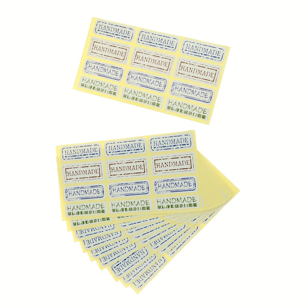 120 Pcs Handmade Sealing Sticker Adhesive Baking Seal Labels Kraft