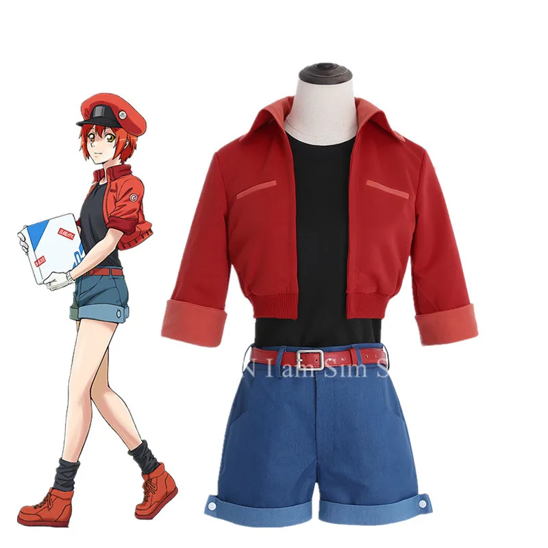 Anime Cells At Work Erythrocite Red Blood Cell Cosplay Costume
